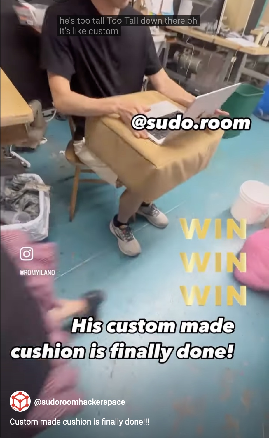 Mochi at Hardware Hack Night & custom cushions – Sudo Room